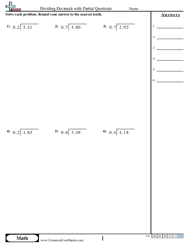 Decimal Worksheets | Free - Distance Learning, worksheets and more ...