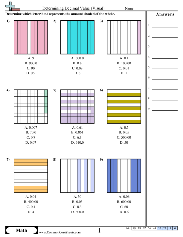 Decimal Worksheets | Free - Distance Learning, worksheets and more ...
