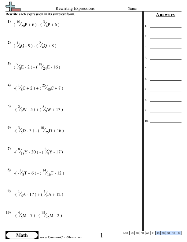 Algebra Worksheets | Free - Distance Learning, worksheets and more ...