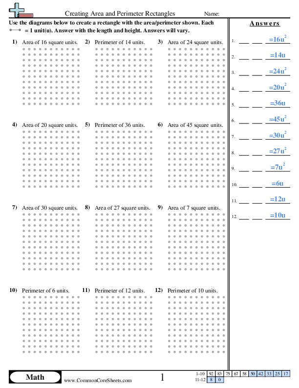 Area & Perimeter Worksheets | Free - Distance Learning, worksheets and ...