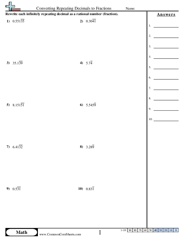 Converting Forms Worksheets | Free - Distance Learning, worksheets and ...