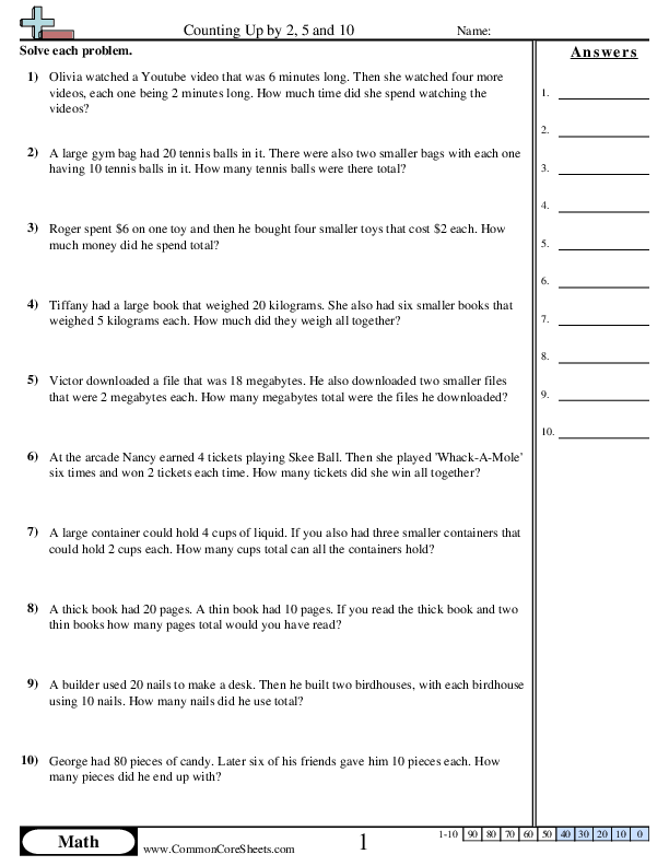 Counting Worksheets | Free - Distance Learning, worksheets and more ...