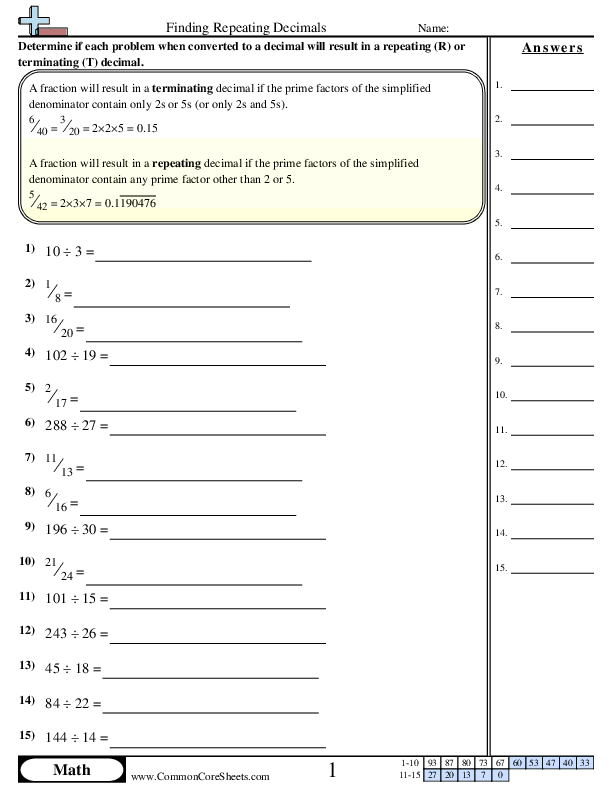 Decimal Worksheets | Free - Distance Learning, worksheets and more ...
