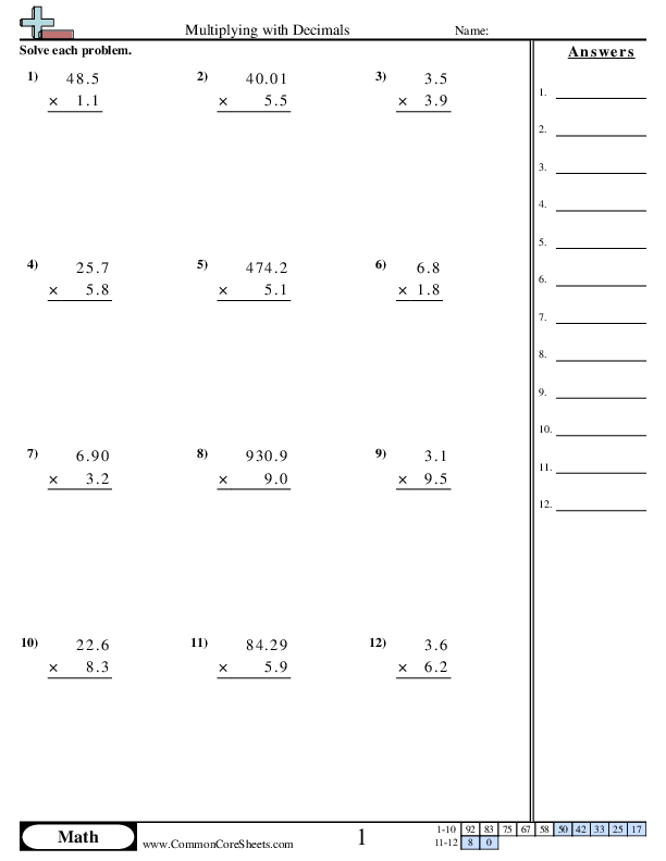 5.nbt.7 Worksheets | Free - Distance Learning, worksheets and more ...