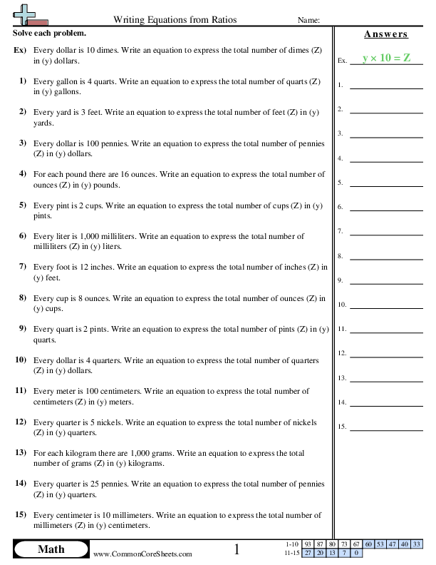 Ratio Worksheets | Free - Distance Learning, worksheets and more ...