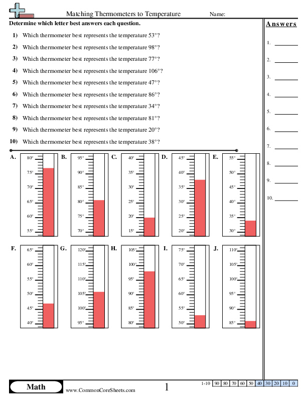 Temperature Worksheets | Free - Distance Learning, worksheets and more ...