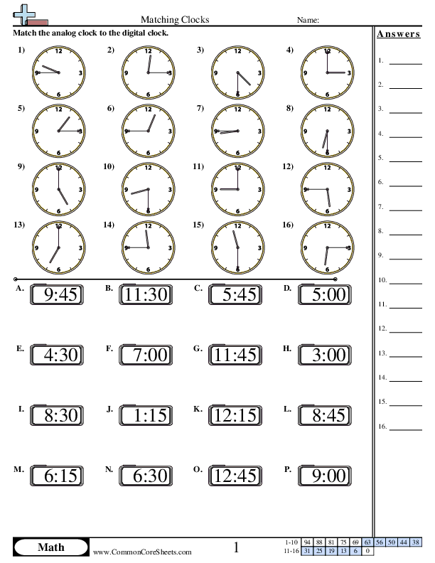 Time Worksheets | Free - Distance Learning, worksheets and more ...